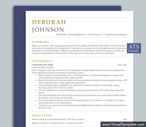 ATS Resume Templates – VisualTemplate.com
