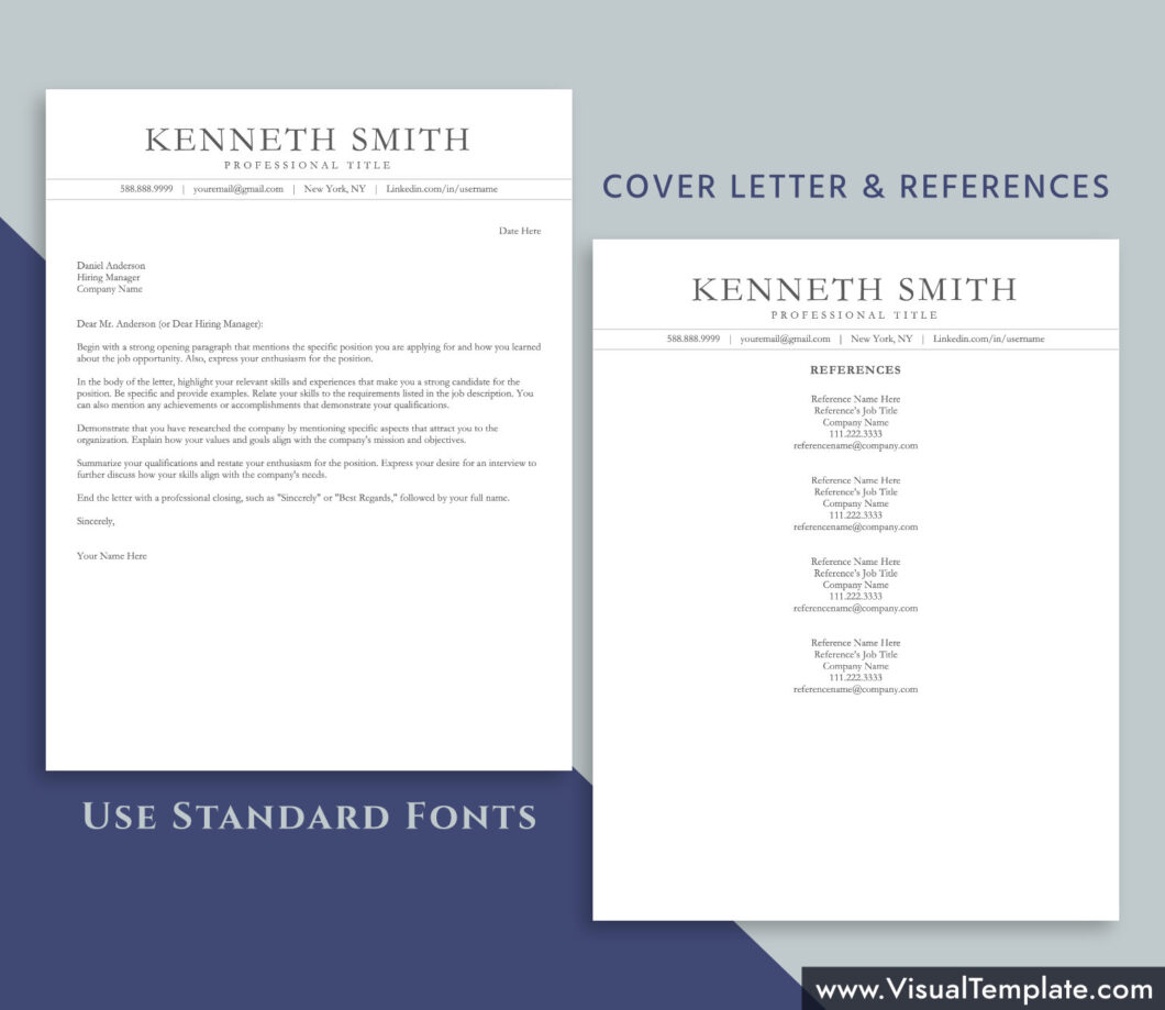 ATS-Friendly Resume Template for MS Word, Modern CV Template ...