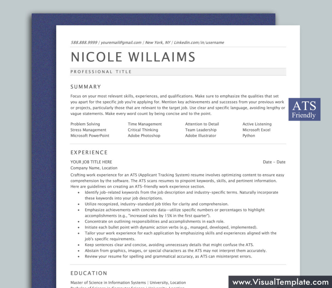ATS Resume Templates – VisualTemplate.com