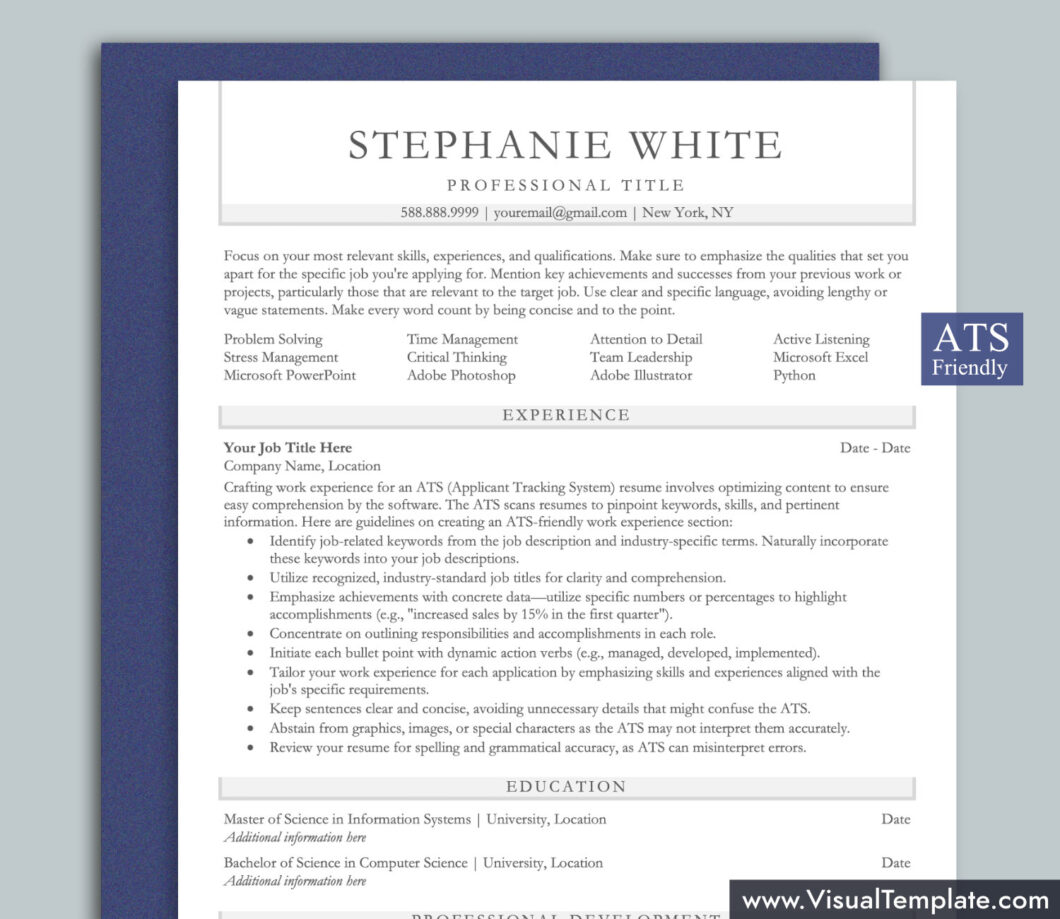 ATS Resume Templates – VisualTemplate.com
