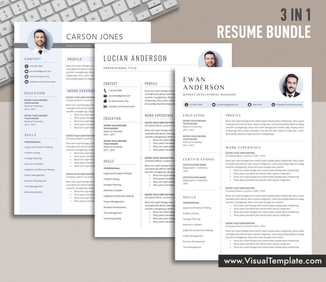 Best Selling Resume Bundle – VisualTemplate.com