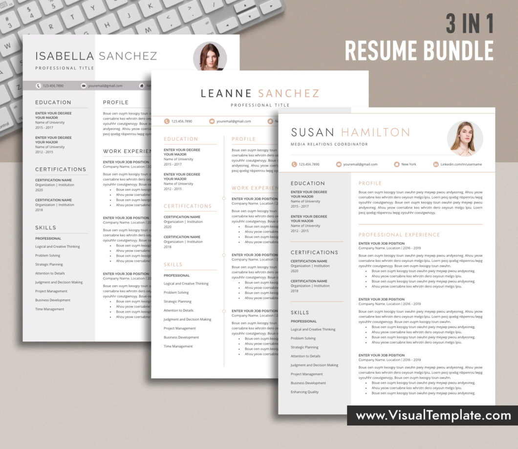 Best Selling Resume Bundle – VisualTemplate.com