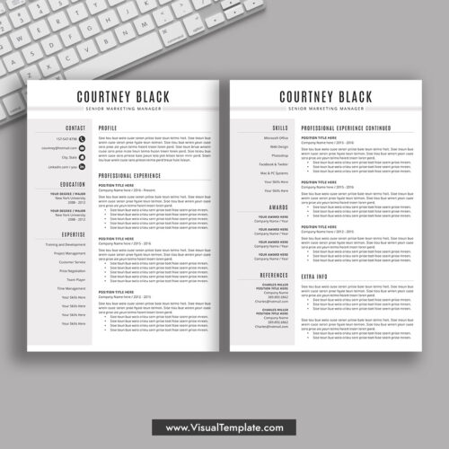 2025-2026 Pre-Formatted Resume Template with Resume Icons, Fonts and ...