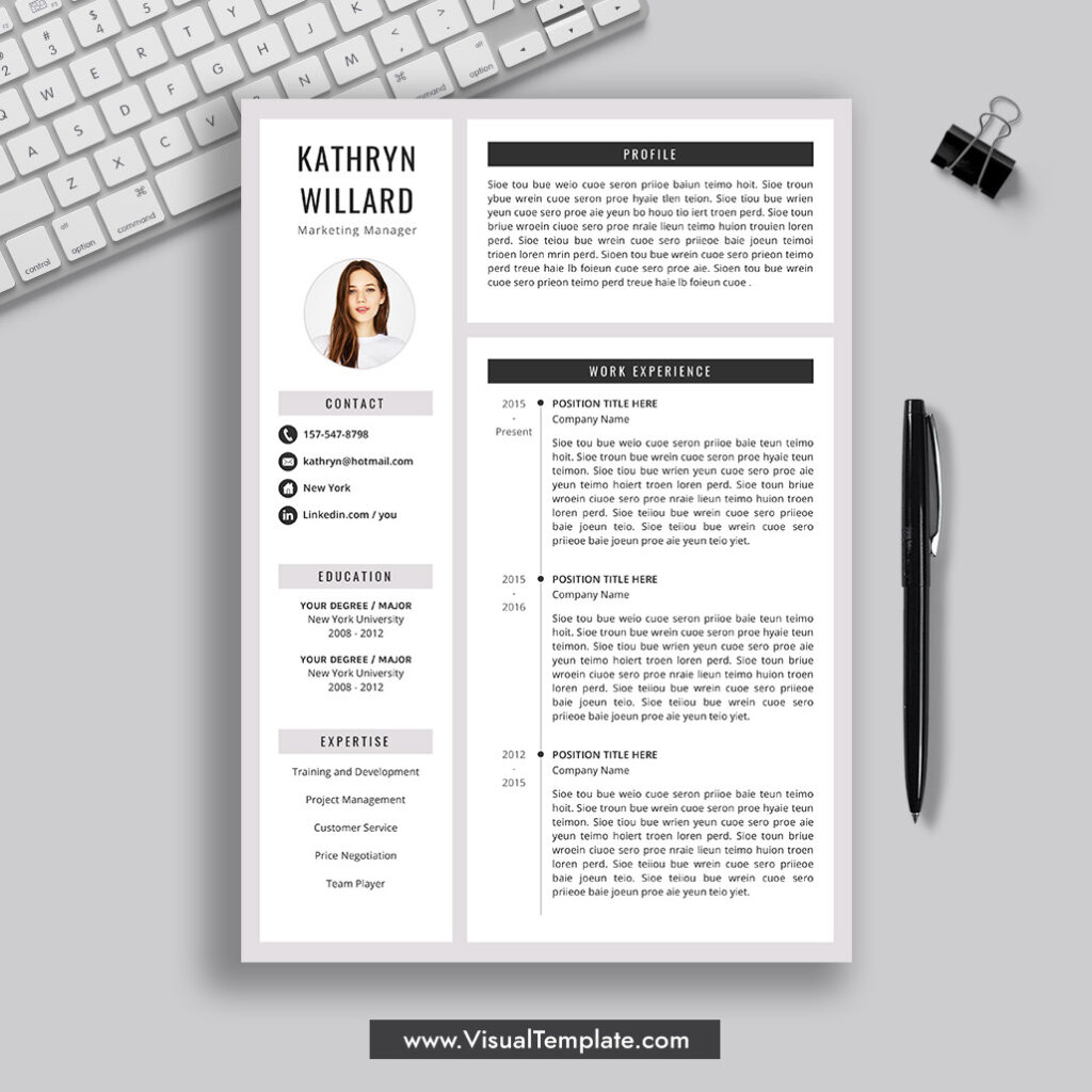 Modern Resume Cv Template Free Download 2022 Resumekraft Gambaran