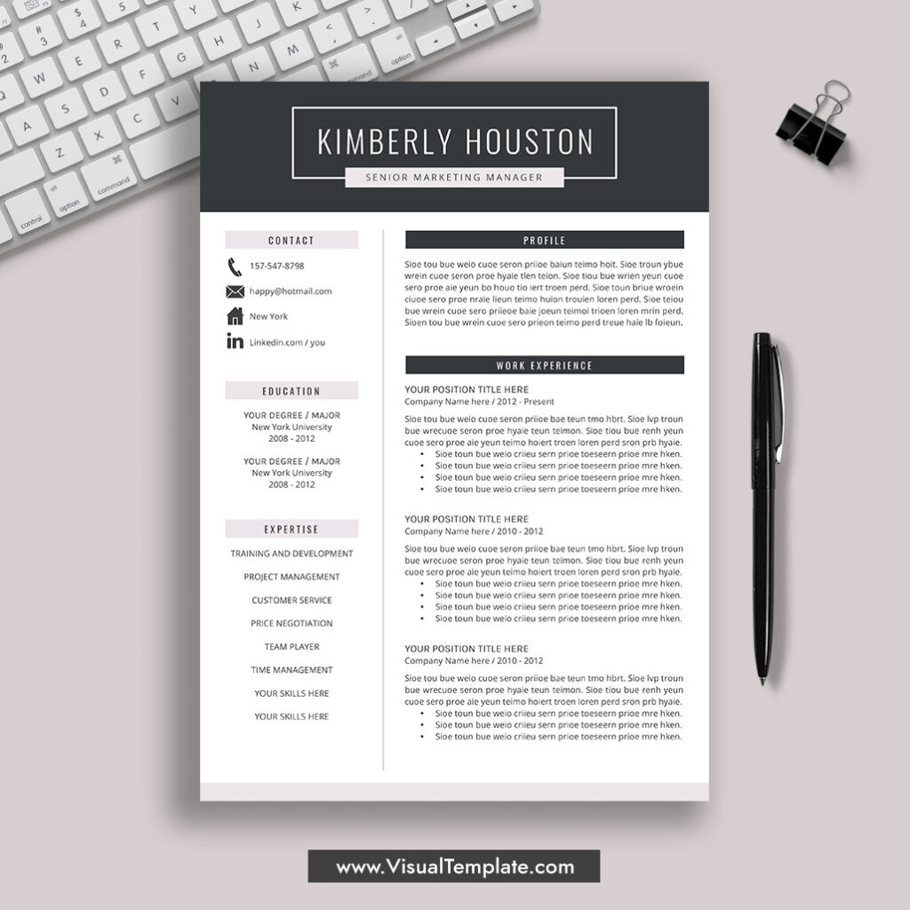 2023 2024 Pre Formatted Resume Template With Resume Icons Fonts And Editing Guide Unlimited 