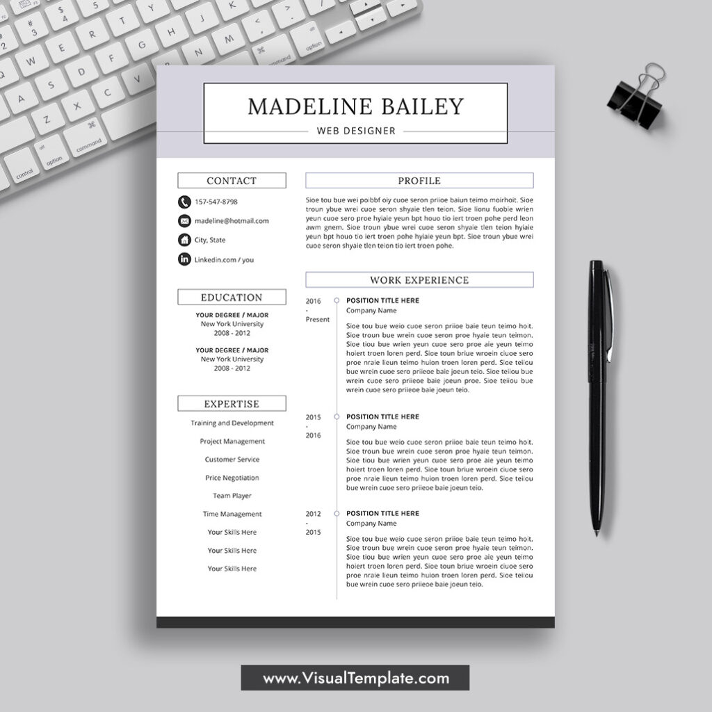 2023 2024 Pre Formatted Resume Template With Resume Icons Fonts And 
