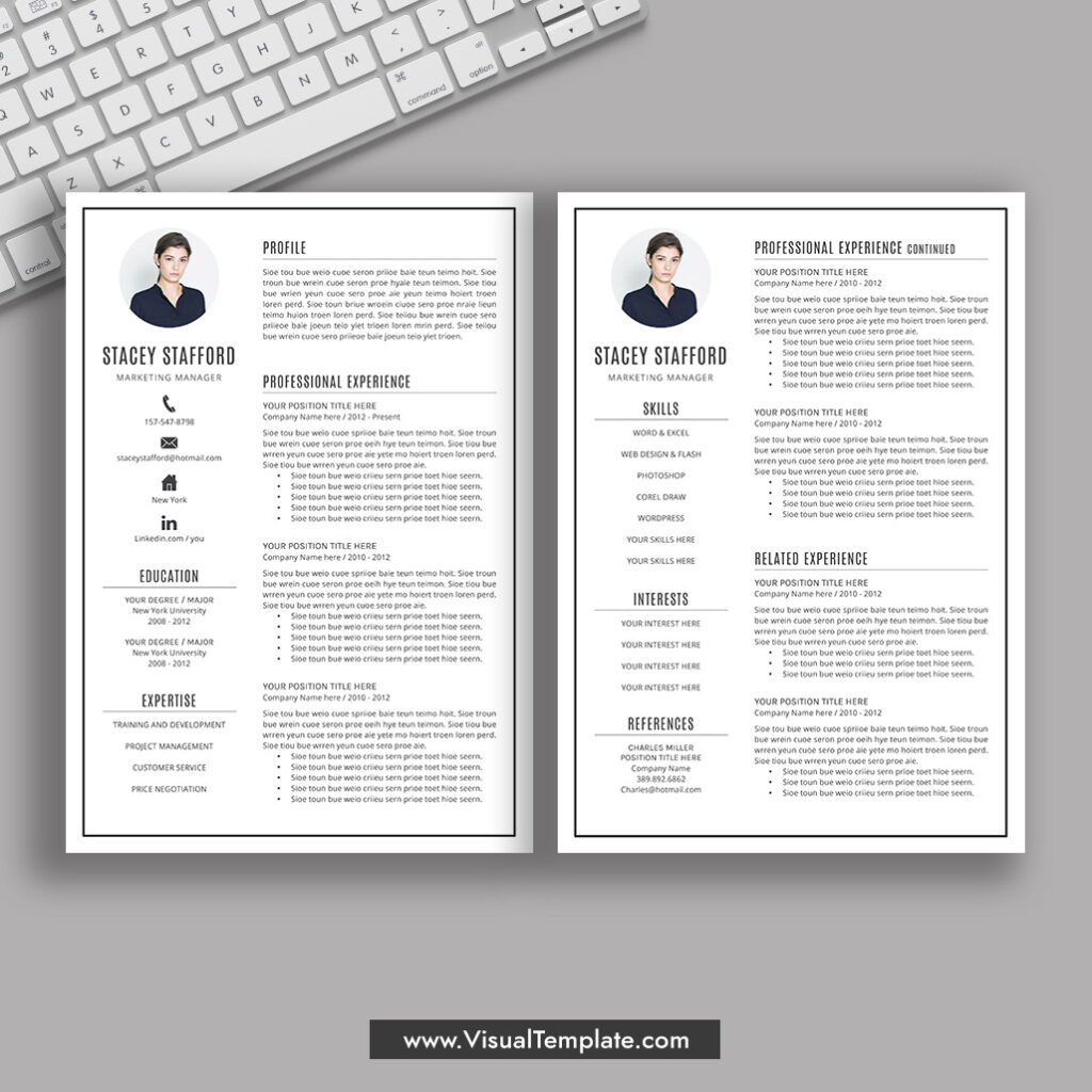2023 2024 Pre Formatted Resume Template With Resume Icons Fonts And 