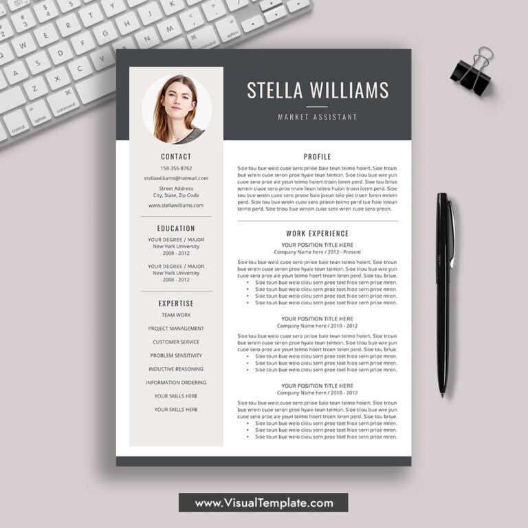 2021 2022 Pre Formatted Resume Template With Resume Icons Fonts And 
