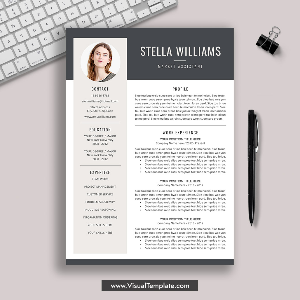 2021 2022 Pre Formatted Resume Template With Resume Icons Fonts And 