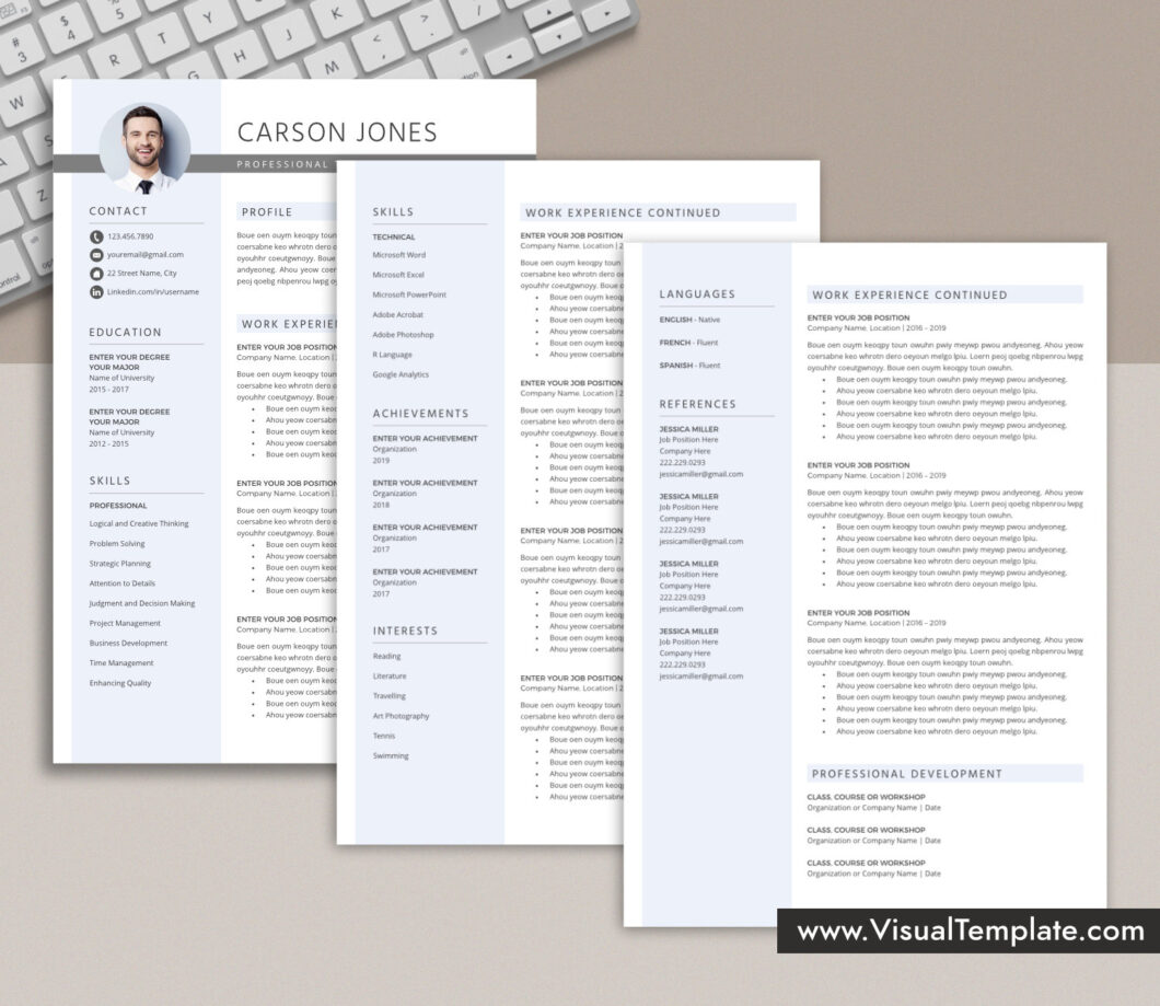 2025-2026 Pre-Formatted Resume Template with Resume Icons, Fonts and ...