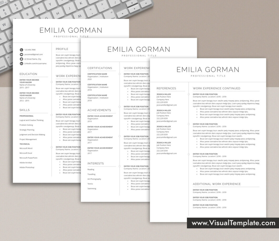 2025-2026 Pre-Formatted Resume Template with Resume Icons, Fonts and ...