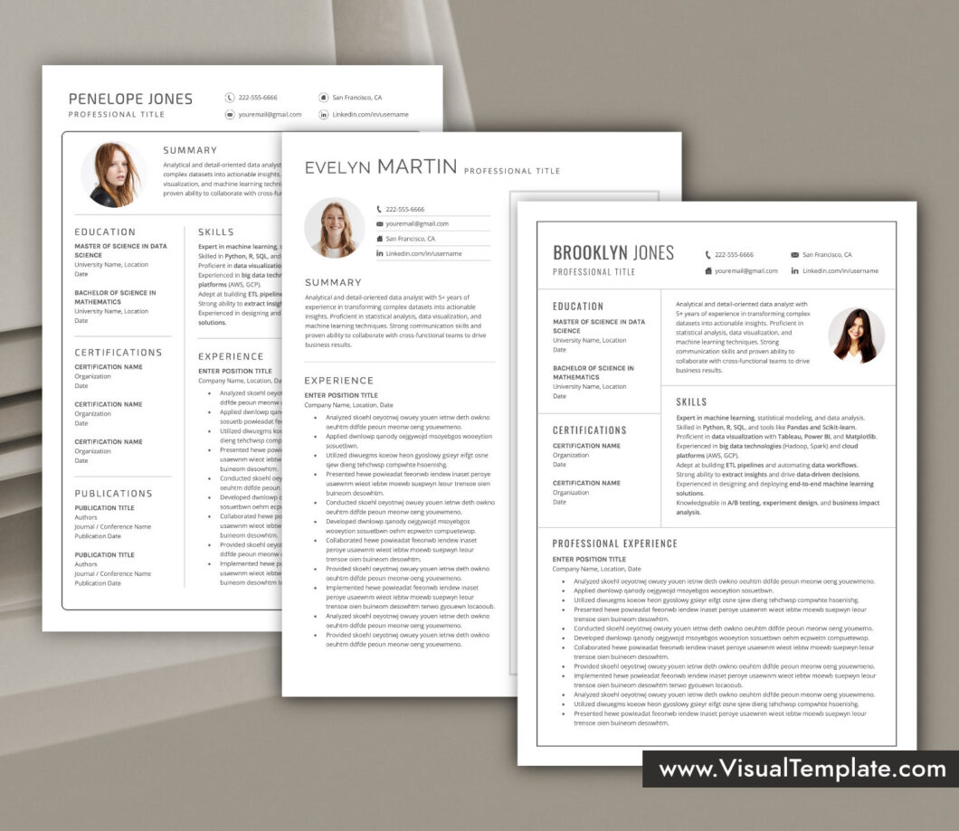 Skill-First Resume Bundle for MS Word, Skill-First CV Template, Professional Resume Template ...