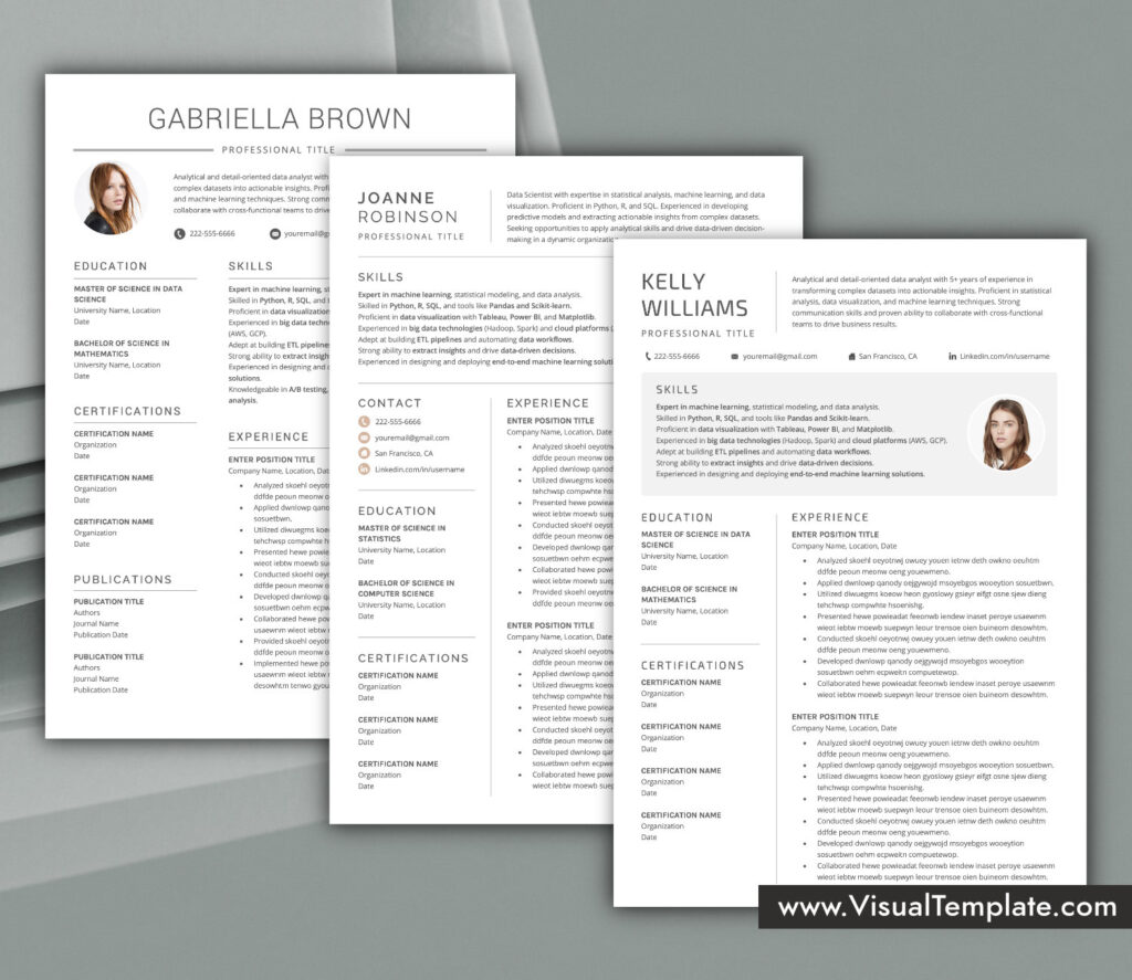 Skill-First Resume Bundle for MS Word, Skill-First CV Template, Professional Resume Template ...