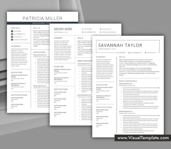 Skill-First Resume Bundle for MS Word, Skill-First CV Template ...