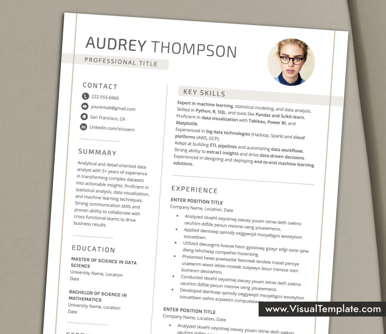 Skill-First Resume Template for MS Word, Skill-First CV Template ...