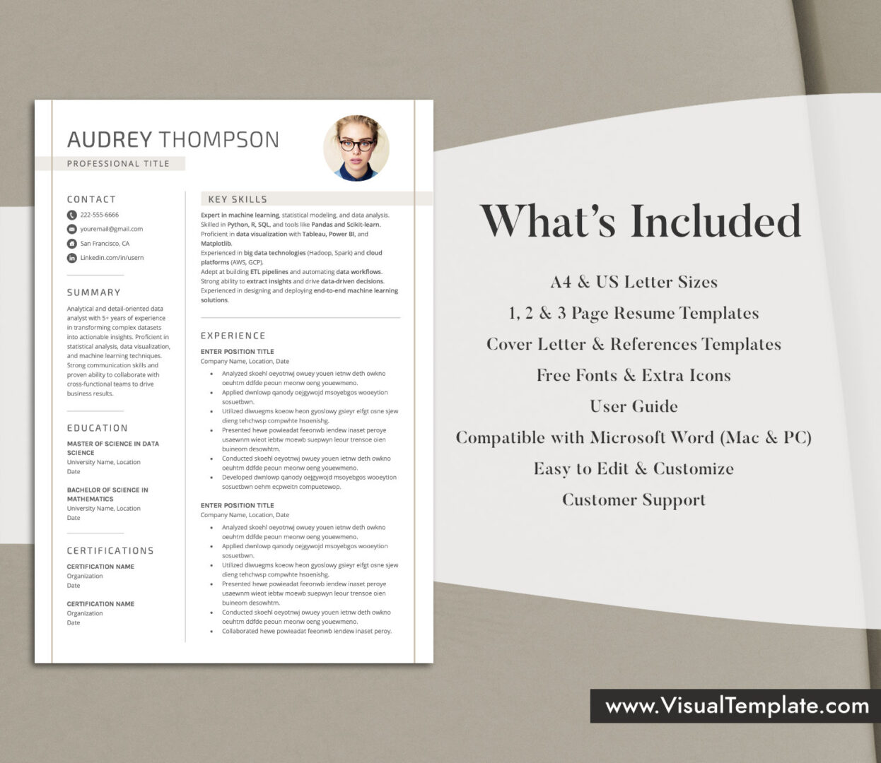 Skill-First Resume Template for MS Word, Skill-First CV Template ...