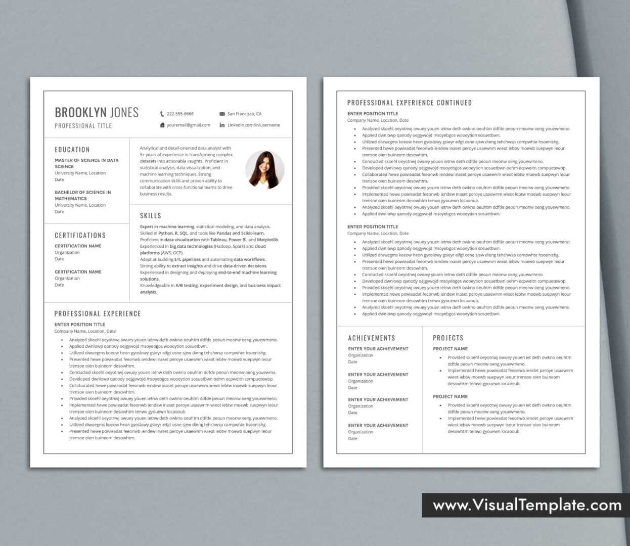 Skill-First Resume Bundle for MS Word, Skill-First CV Template ...
