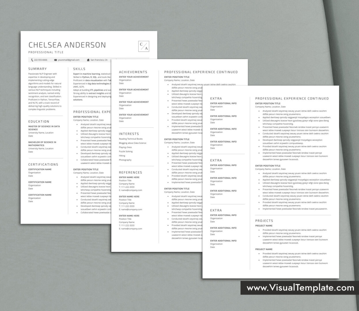 Skill-First Resume Bundle for MS Word, Skill-First CV Template ...