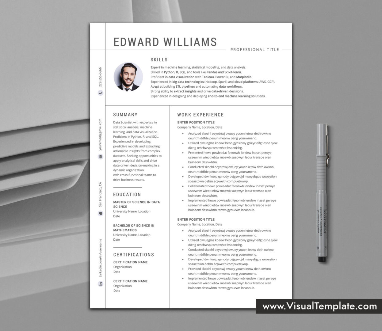Skill-First Resume Template for MS Word, Skill-First CV Template ...
