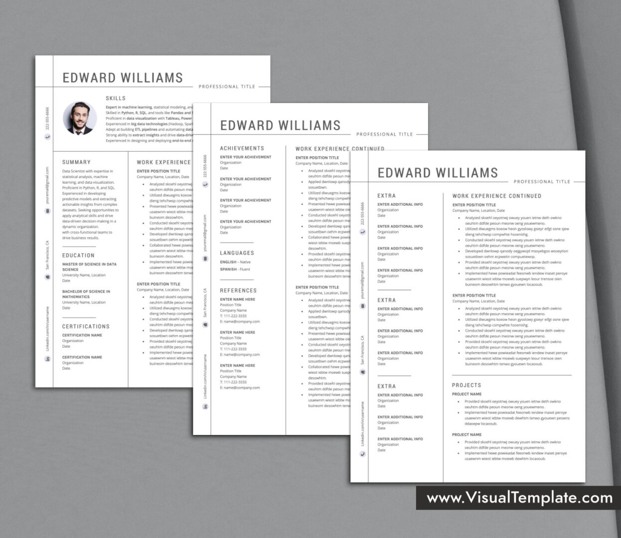 Skill-First Resume Template for MS Word, Skill-First CV Template ...