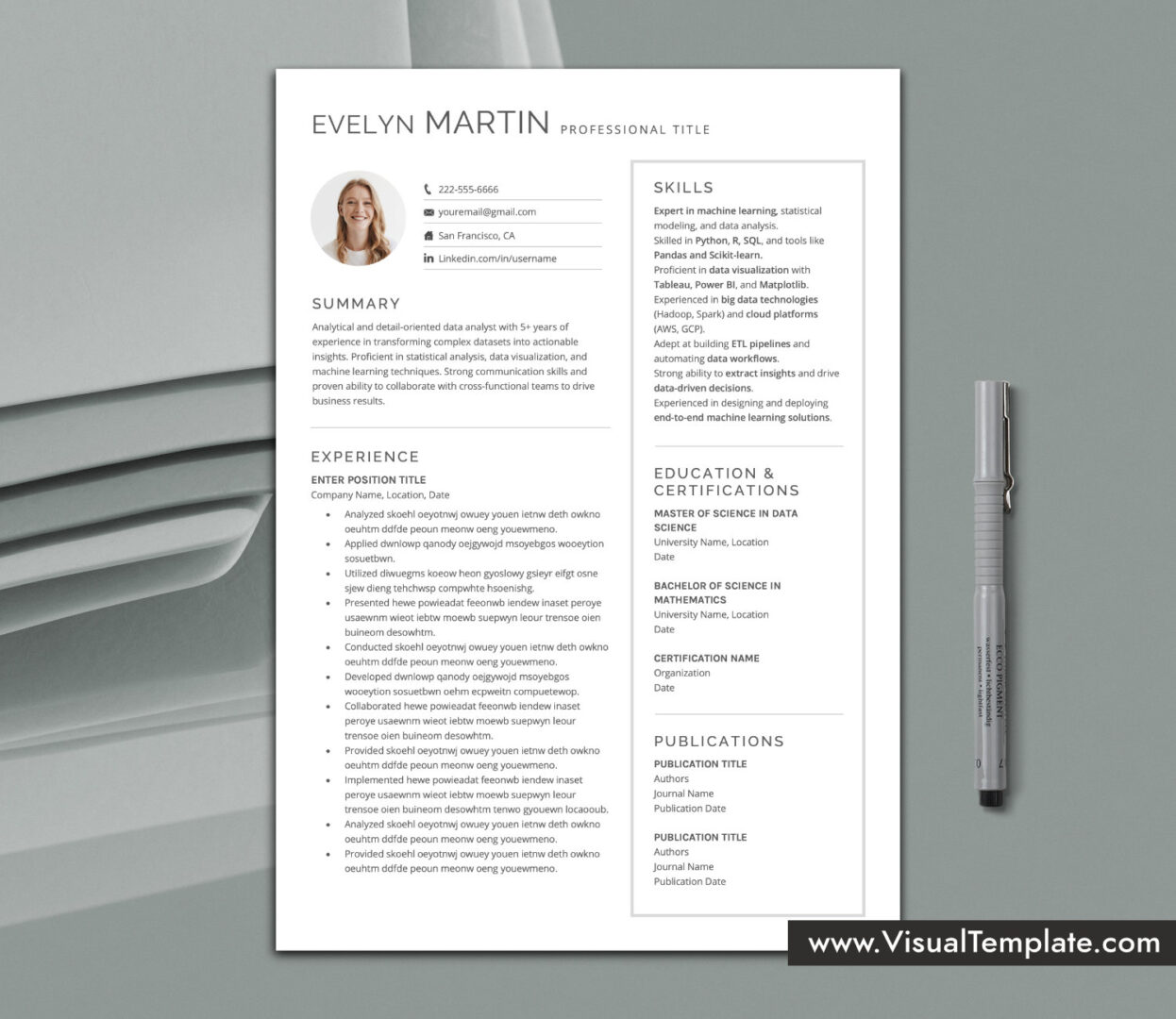 Skill-First Resume Template for MS Word, Skill-First CV Template ...