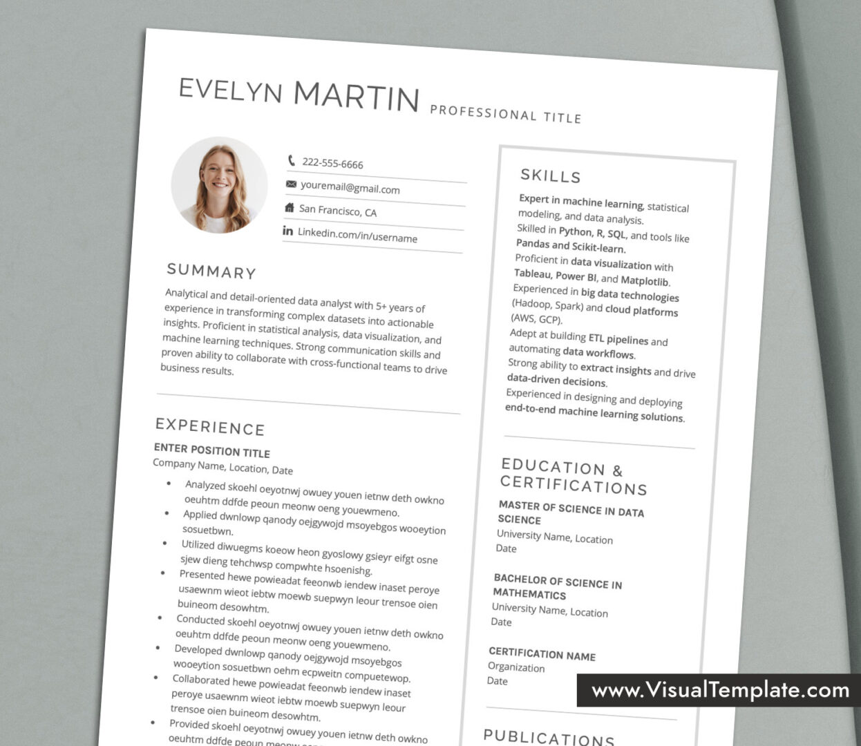 Skill-First Resume Template for MS Word, Skill-First CV Template, Professional Resume Template ...