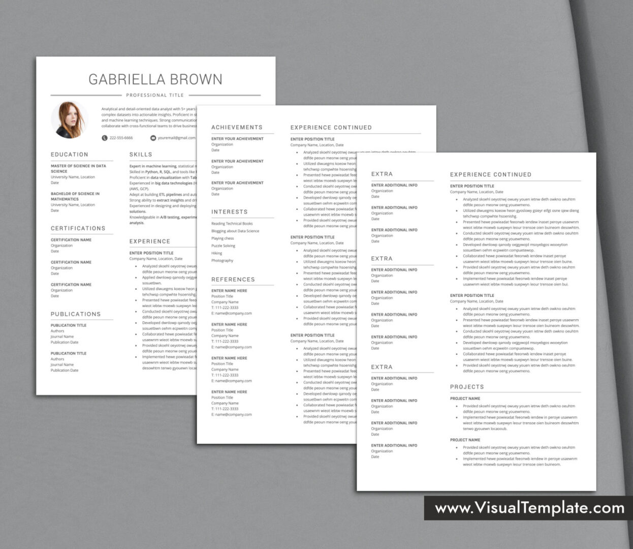 Skill-First Resume Template for MS Word, Skill-First CV Template ...