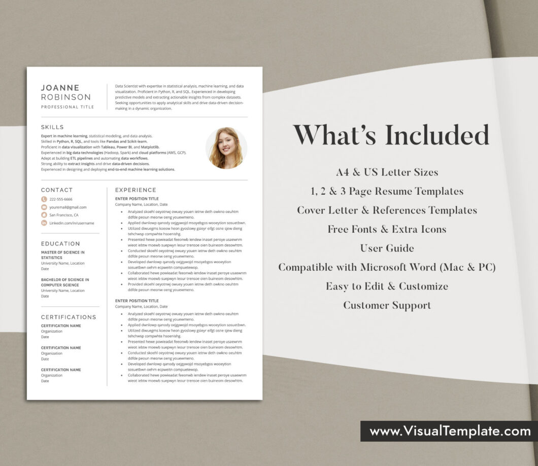 Skill-First Resume Template for MS Word, Skill-First CV Template, Professional Resume Template ...