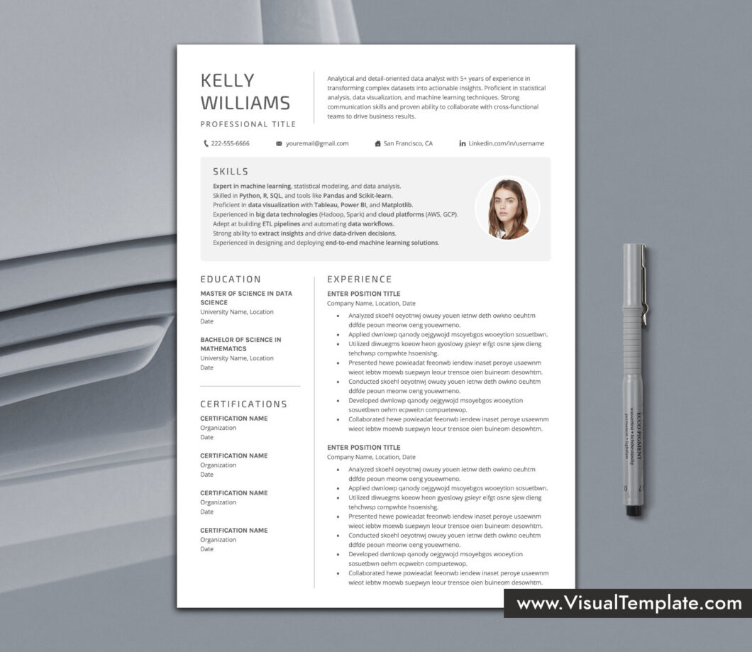 Skill-First Resume Template for MS Word, Skill-First CV Template ...