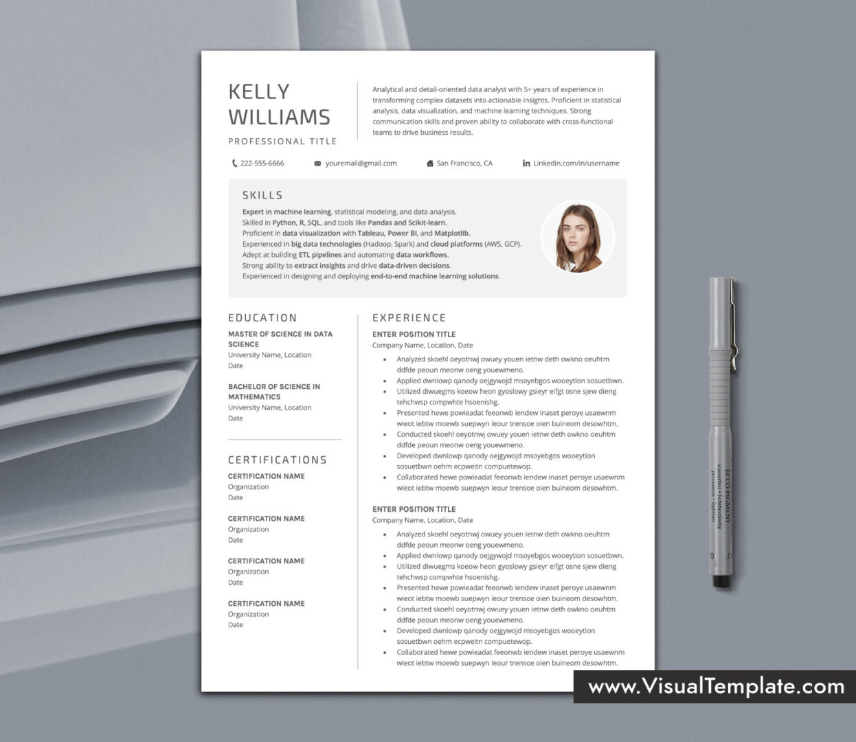 Skill-First Resume Template for MS Word, Skill-First CV Template ...