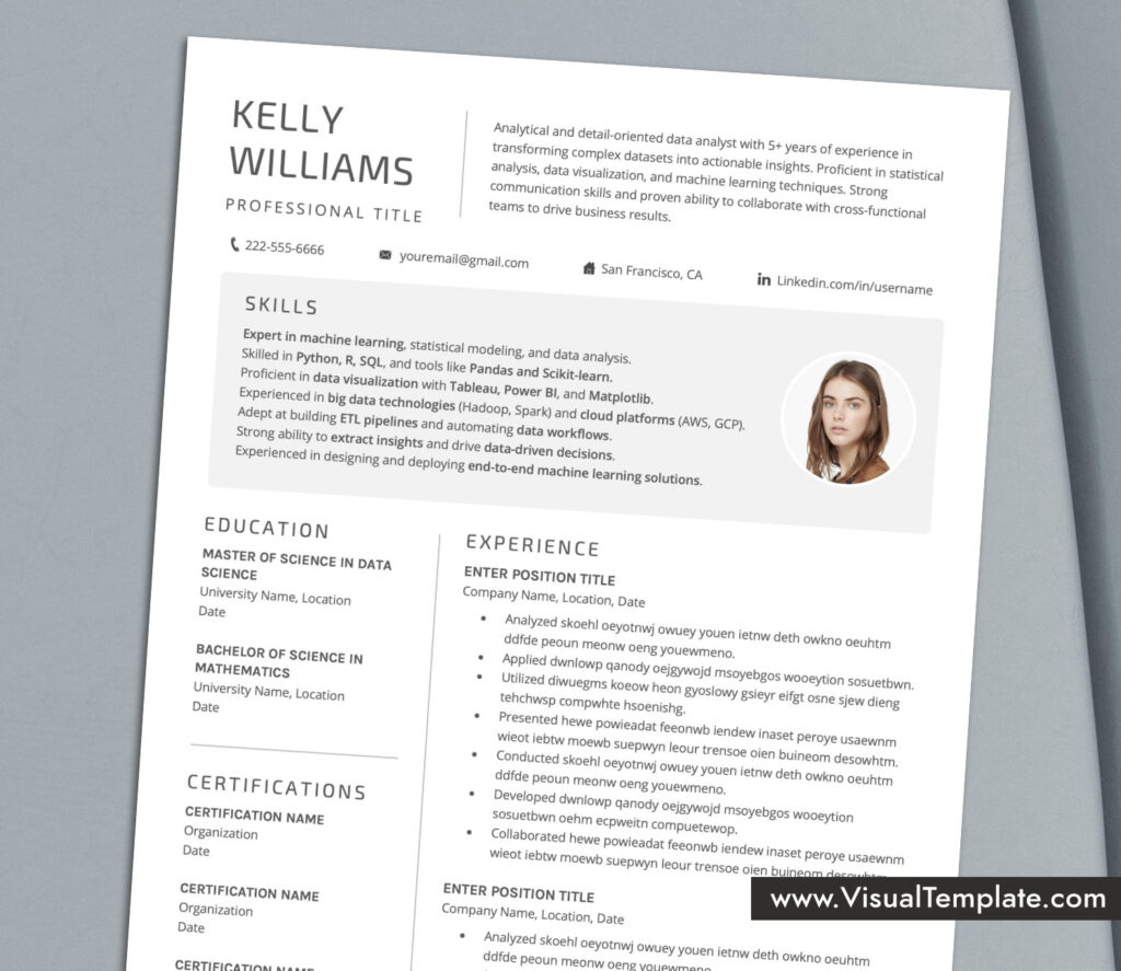 Skill-First Resume Template for MS Word, Skill-First CV Template ...