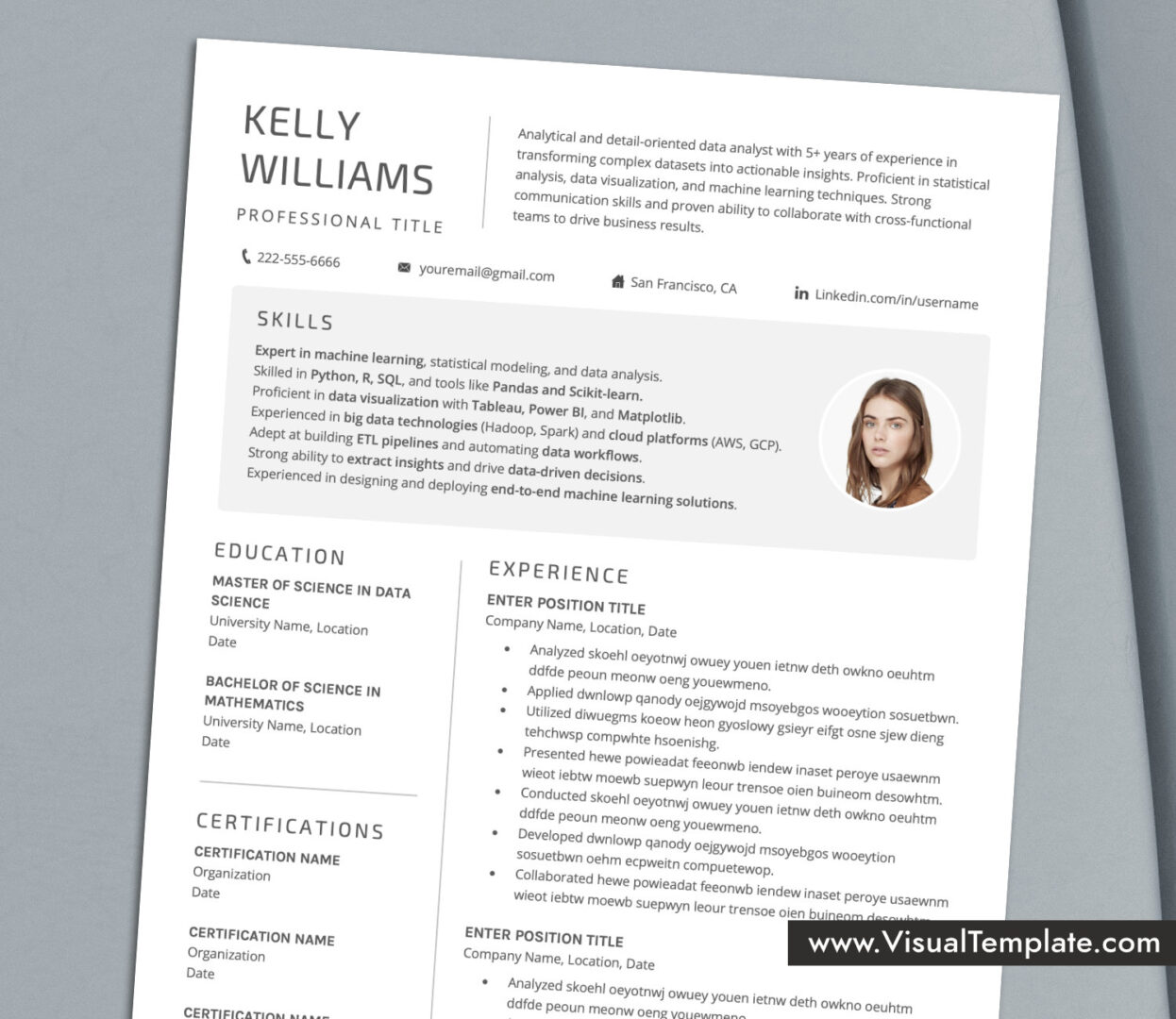 Skill-First Resume Template for MS Word, Skill-First CV Template ...