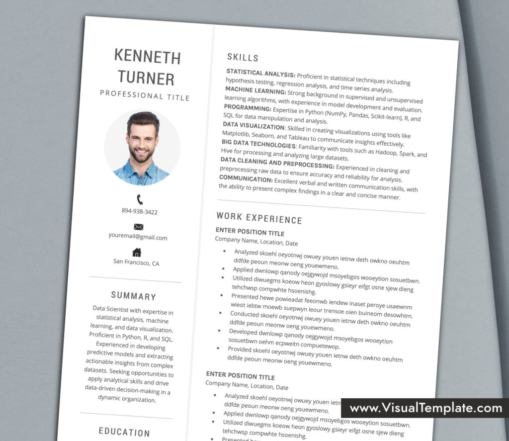 Skill-First Resume Template for MS Word, Skill-First CV Template ...