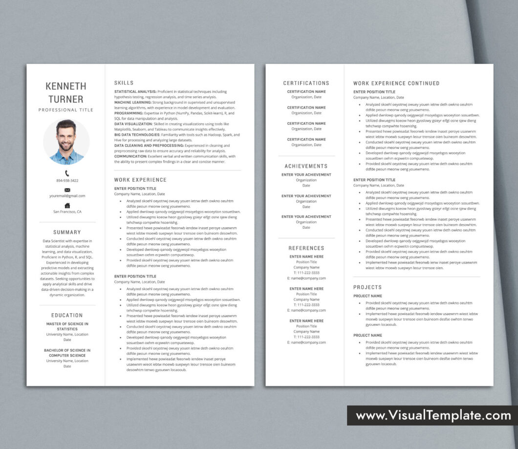 Skill-First Resume Template for MS Word, Skill-First CV Template ...