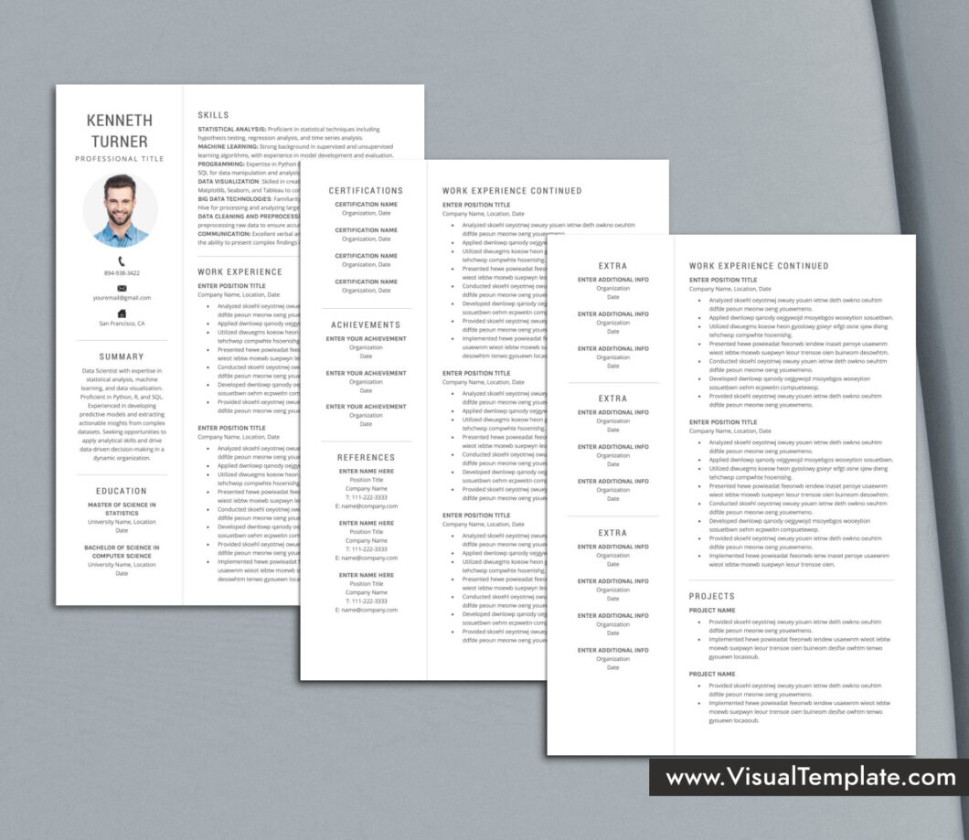 Skill-First Resume Template for MS Word, Skill-First CV Template ...