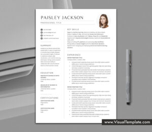Skill-First Resume Template for MS Word, Skill-First CV Template ...