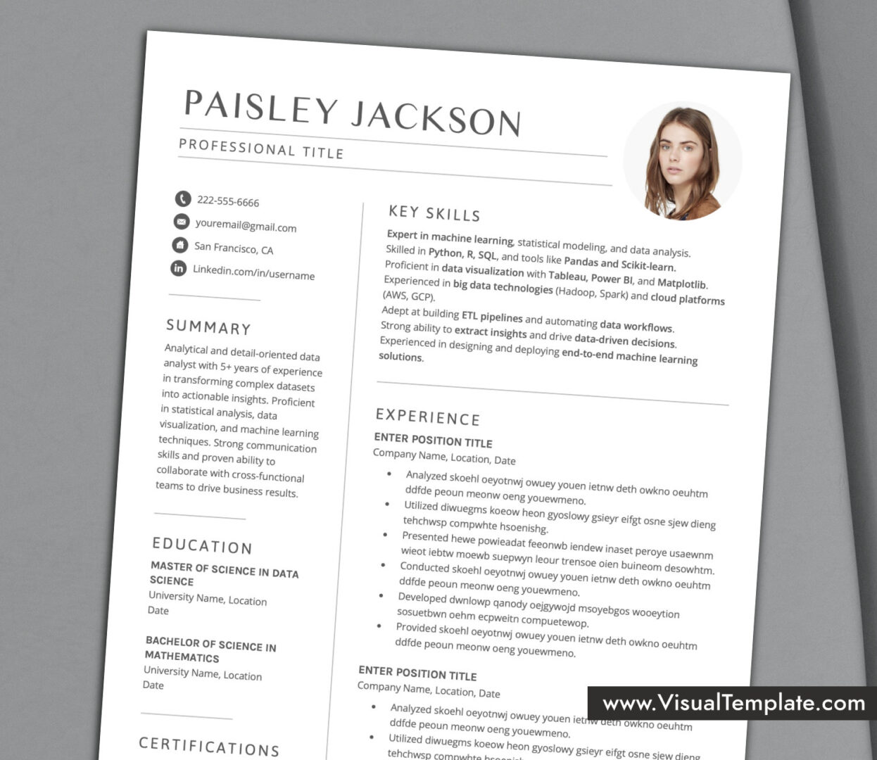 Skill-First Resume Template for MS Word, Skill-First CV Template ...