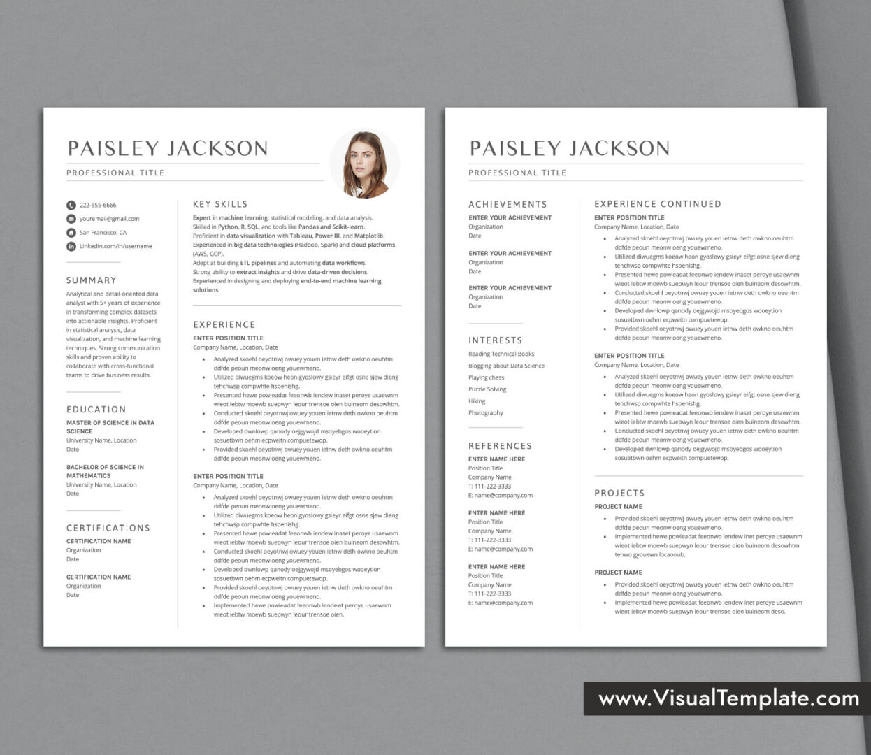 Skill-First Resume Template for MS Word, Skill-First CV Template ...