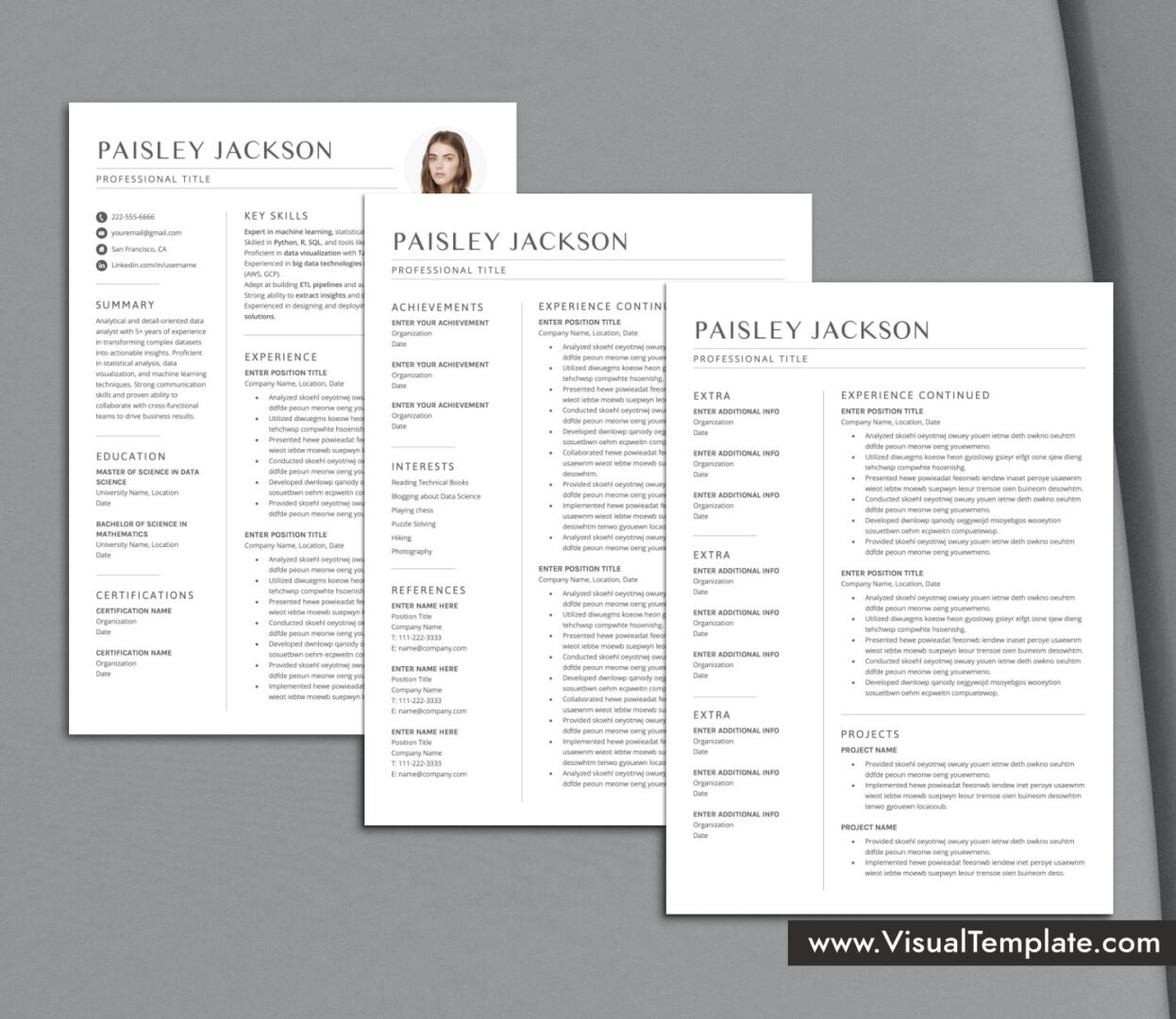 Skill-First Resume Template for MS Word, Skill-First CV Template ...