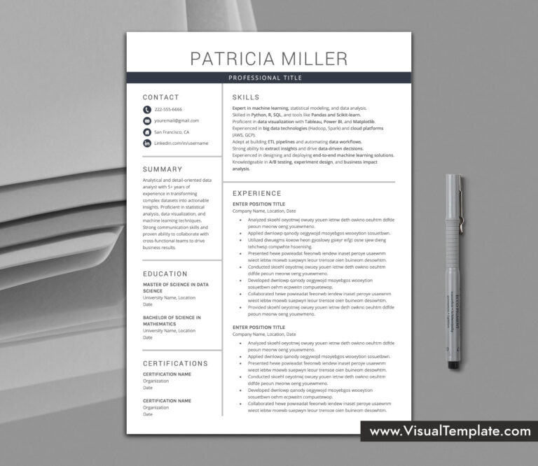 Skill-First Resume Bundle for MS Word, Skill-First CV Template ...