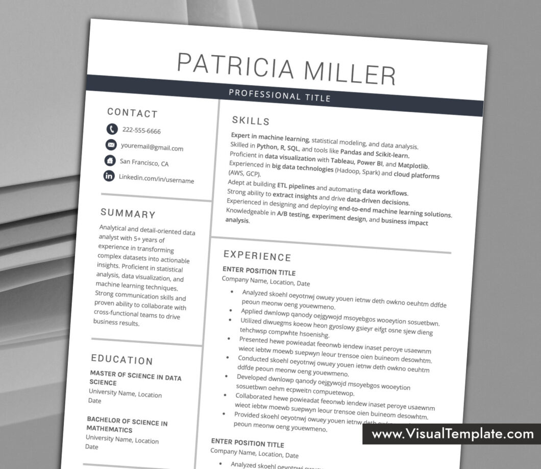 Skill-First Resume Template for MS Word, Skill-First CV Template ...