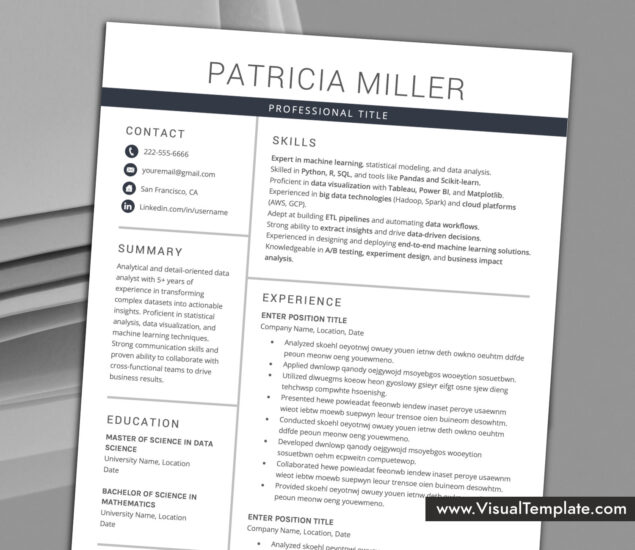 Skill-First Resume Template for MS Word, Skill-First CV Template ...