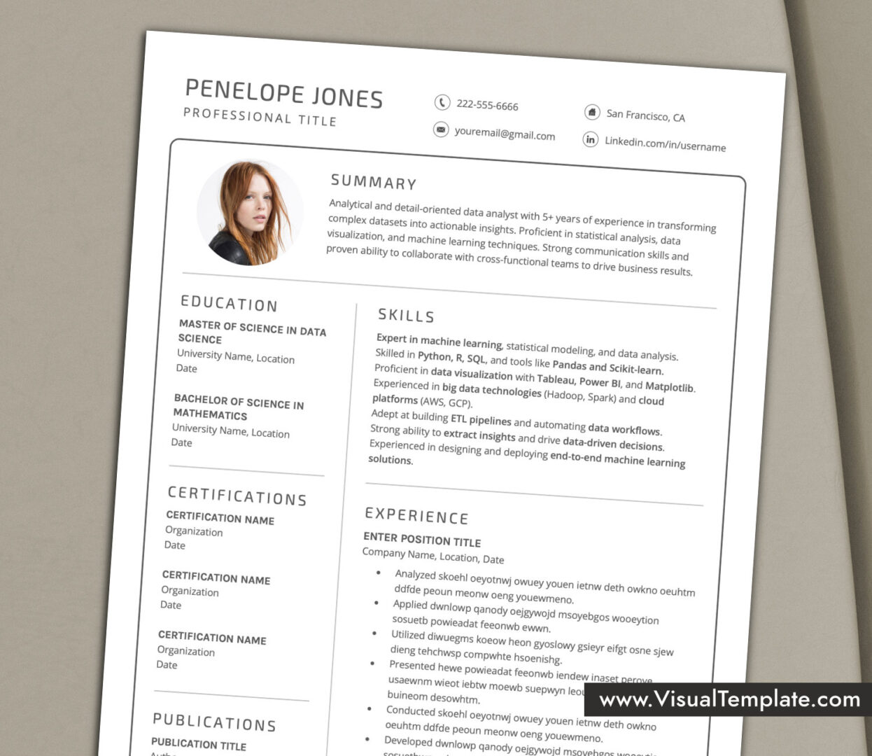 Skill-First Resume Template for MS Word, Skill-First CV Template, Professional Resume Template ...