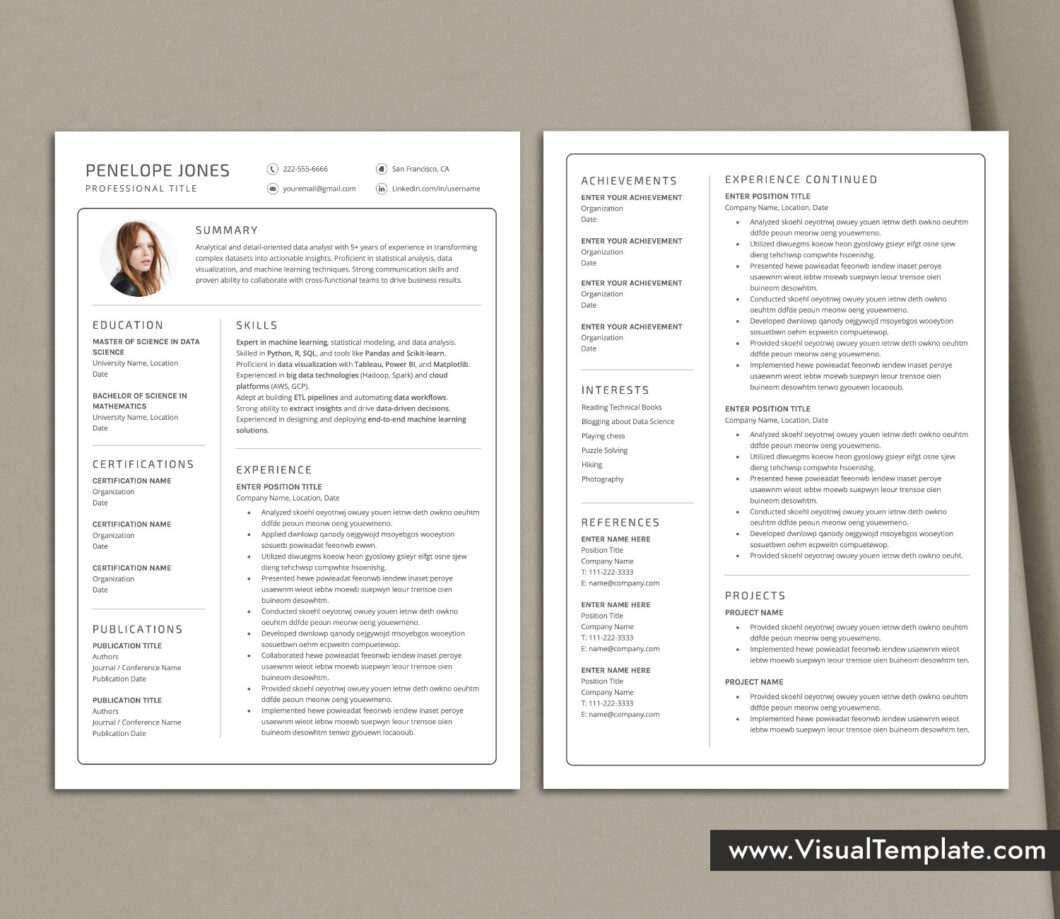Skill-First Resume Template for MS Word, Skill-First CV Template ...