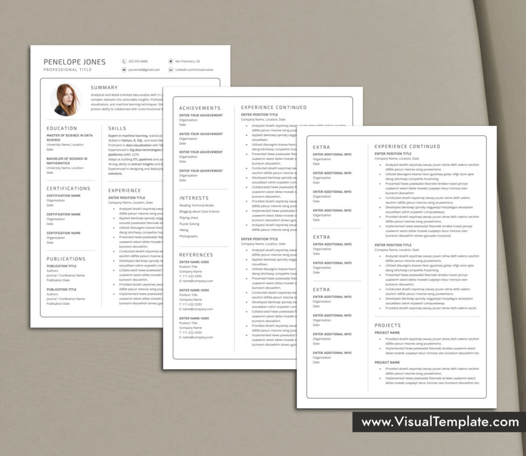 Skill-First Resume Template for MS Word, Skill-First CV Template ...