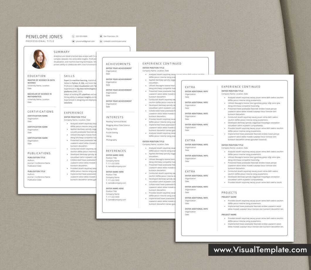 Skill-First Resume Template for MS Word, Skill-First CV Template, Professional Resume Template ...