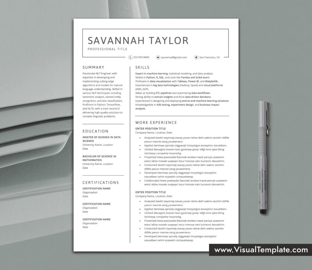 Skill-First Resume Template for MS Word, Skill-First CV Template ...