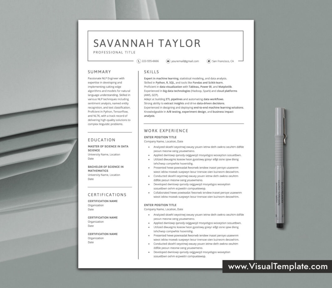 Skill-First Resume Template for MS Word, Skill-First CV Template ...