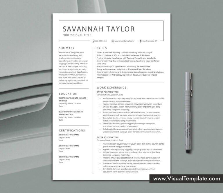 Skill-First Resume Template for MS Word, Skill-First CV Template ...