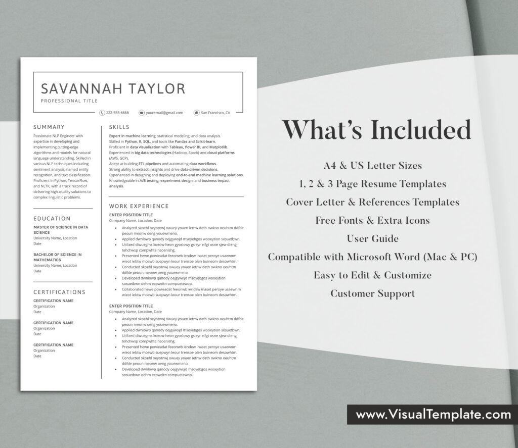 Skill-First Resume Template for MS Word, Skill-First CV Template ...